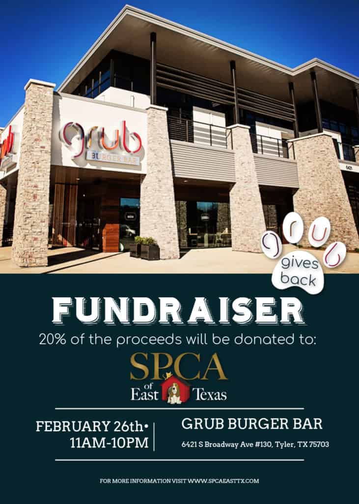 Grub Fundraiser Flyer – SPCA of East Texas