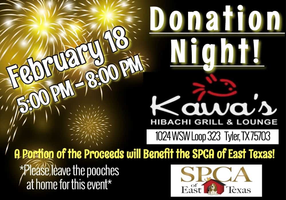 Kawa’s Fundraiser 2020 – SPCA of East Texas